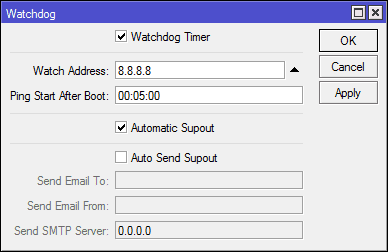 Настройка WatchDog на MikroTik
